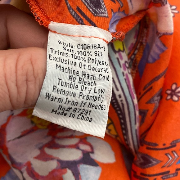 Johnny Wass | Tops | Johnny Wass Floral Print Silk Blouse | Poshmark